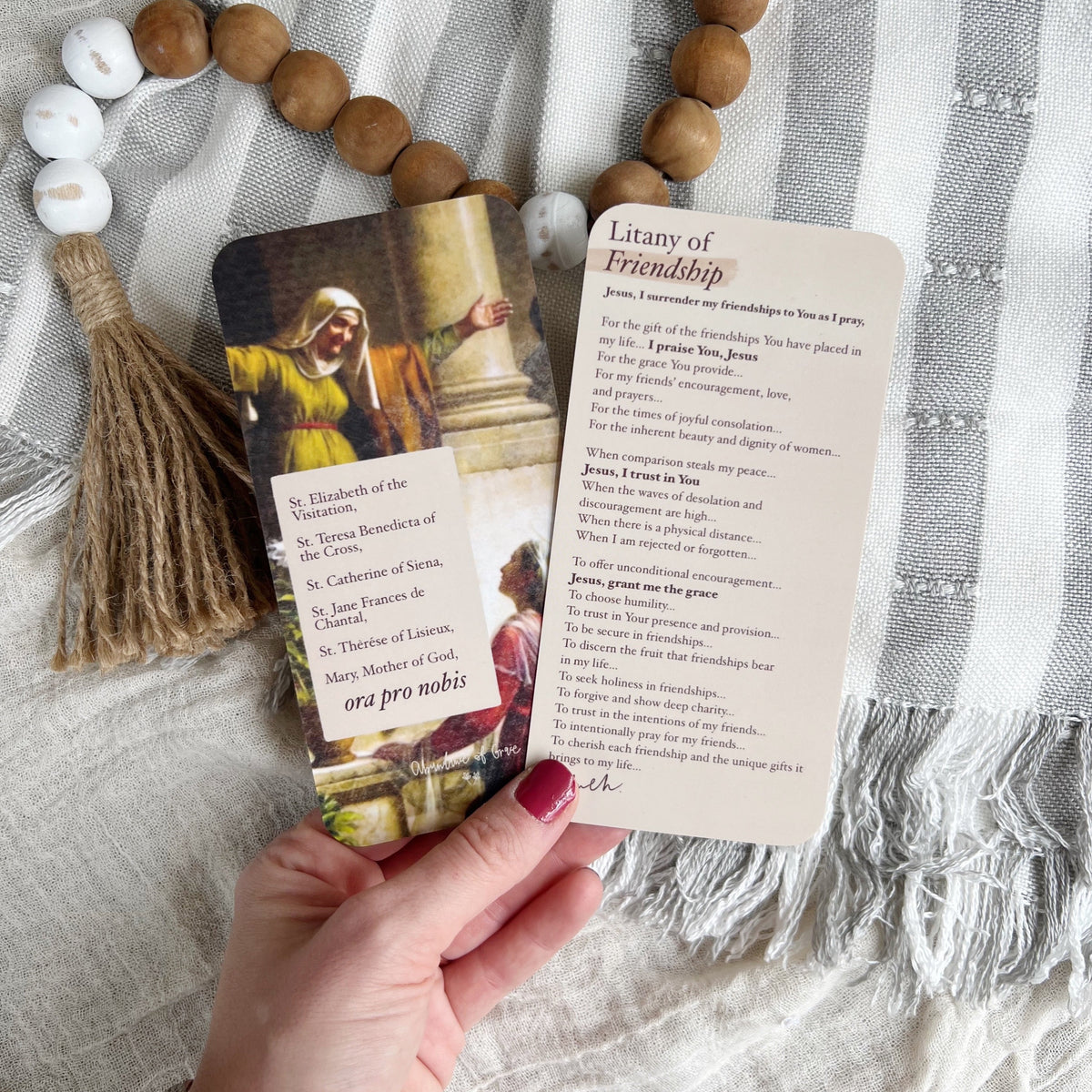 Litany of Friendship Catholic Prayer Card – Abundance of Grace Prints