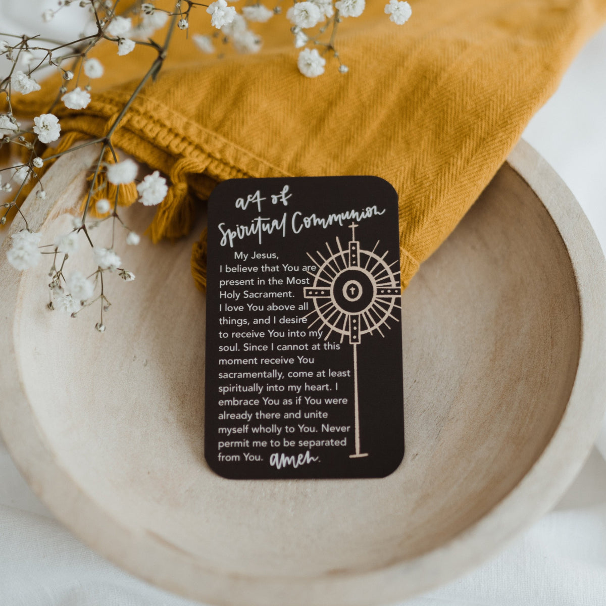 Act of Spiritual Communion Catholic Prayer Card | Abundance of Grace ...