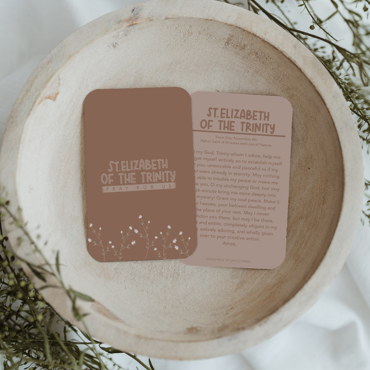 St. Elizabeth of the Trinity Prayer Card | Abundance of Grace ...