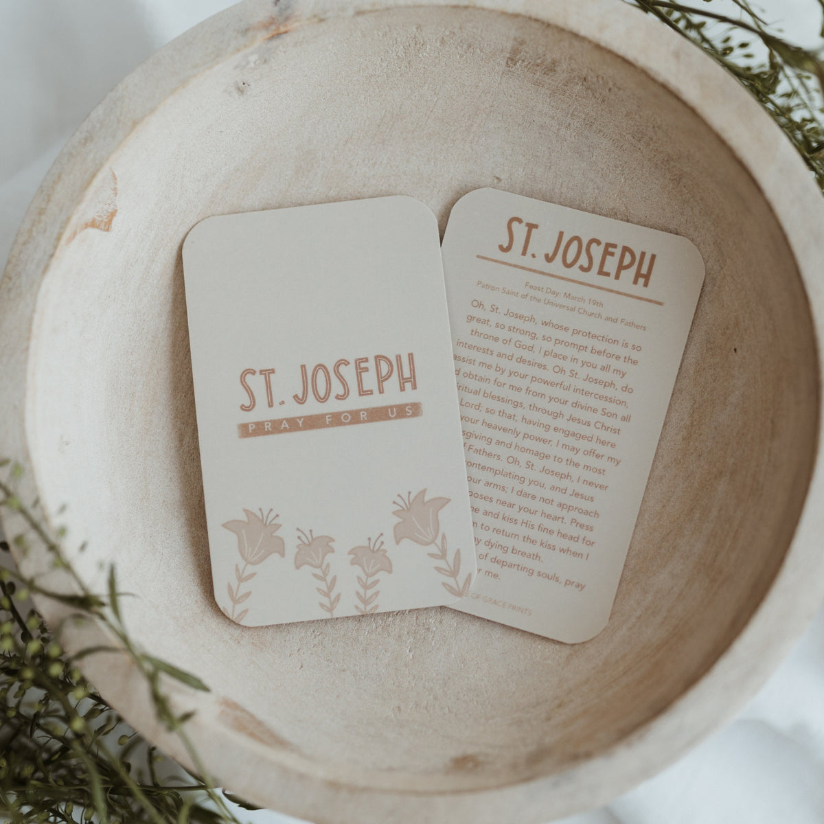 St. Joseph Catholic Prayer Card | Abundance of Grace – Abundance of ...
