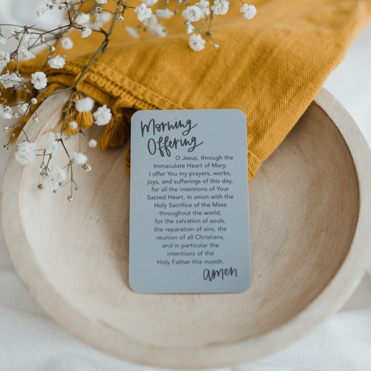 The Morning Offering Catholic Prayer Card | Abundance of Grace ...